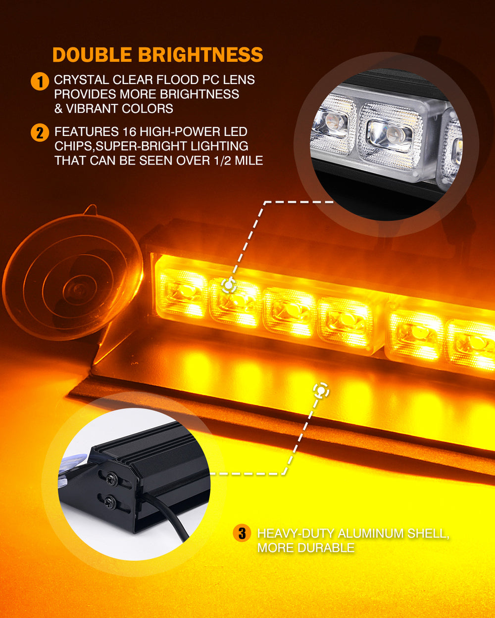 Emergency Dash Strobe Lights