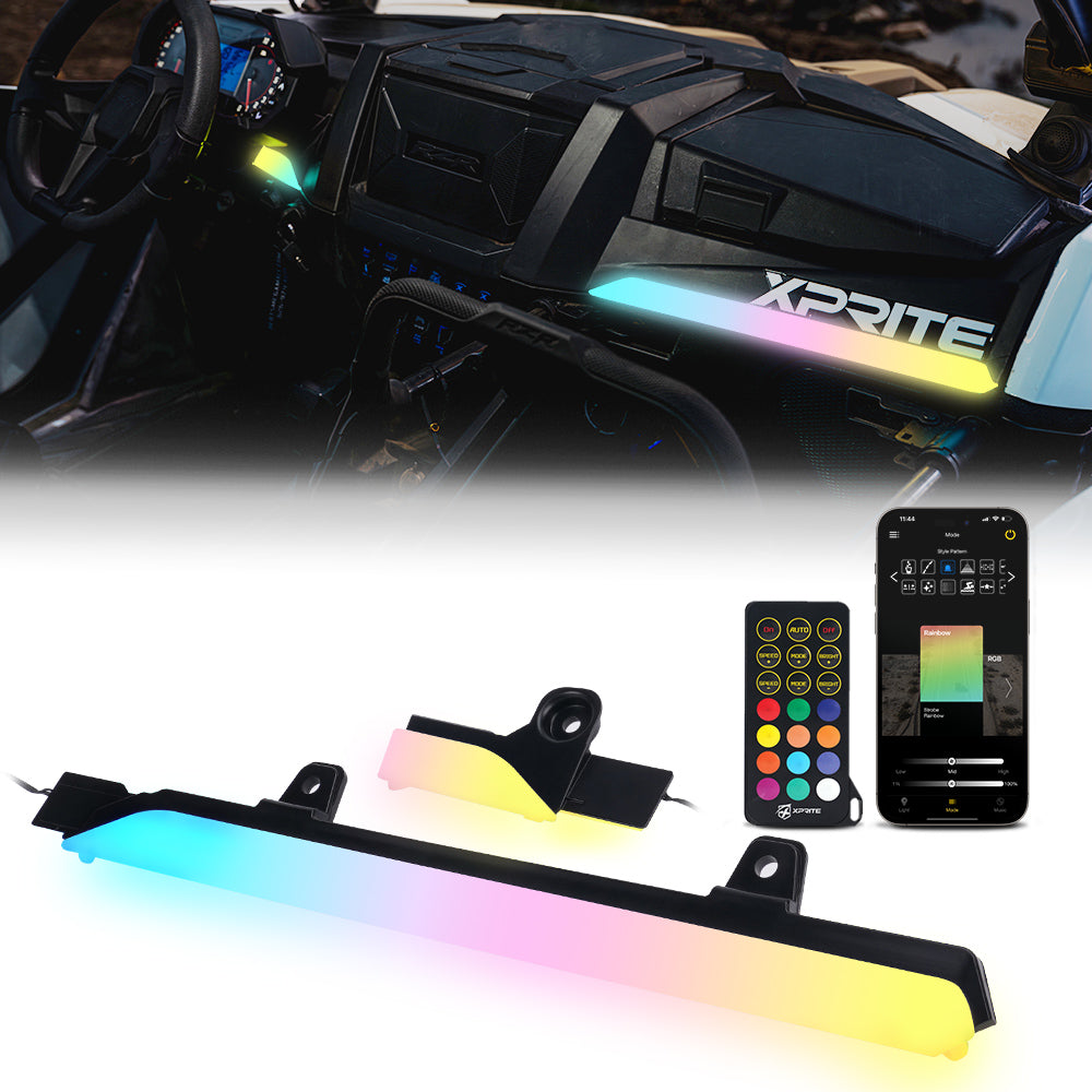 Polaris RZR Pro Xp RGB Chasing Panel Dash Light Bar Kit