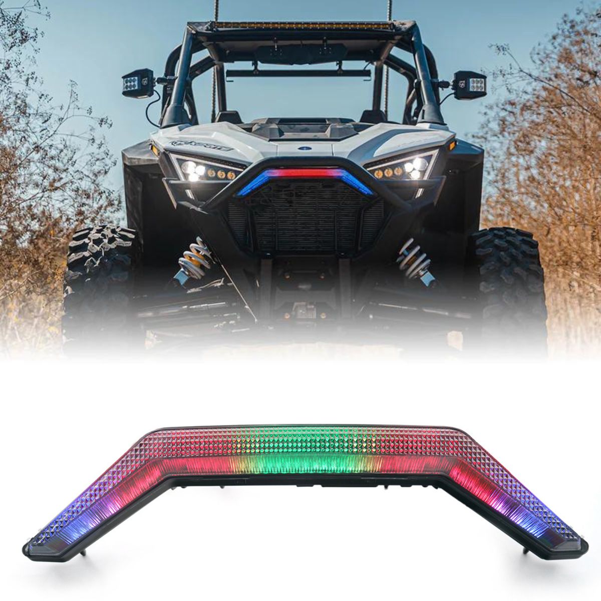 Front Grille Center Accent Light for 2020-2023 Polaris RZR PRO XP