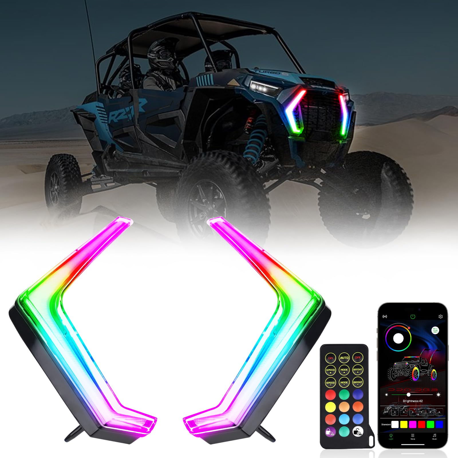 RGB Accent Lights for Polaris RZR XP 1000 XP Turbo 2019-2023