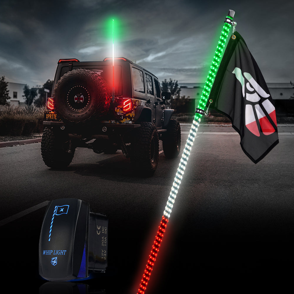LED Whip Lights for Trucks UTVs, SxS, and Jeeps
