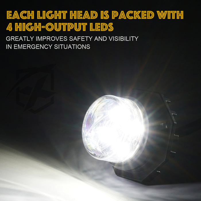 LED Hideaway Strobe Light Kit for Trucks, Car, Emergency Vehicle