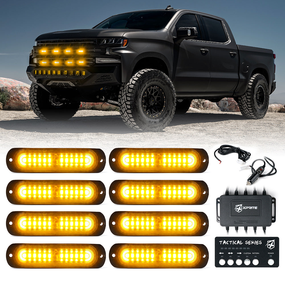 Grille and Surface Mount Light - Set of 8 | Tactical 12 Series