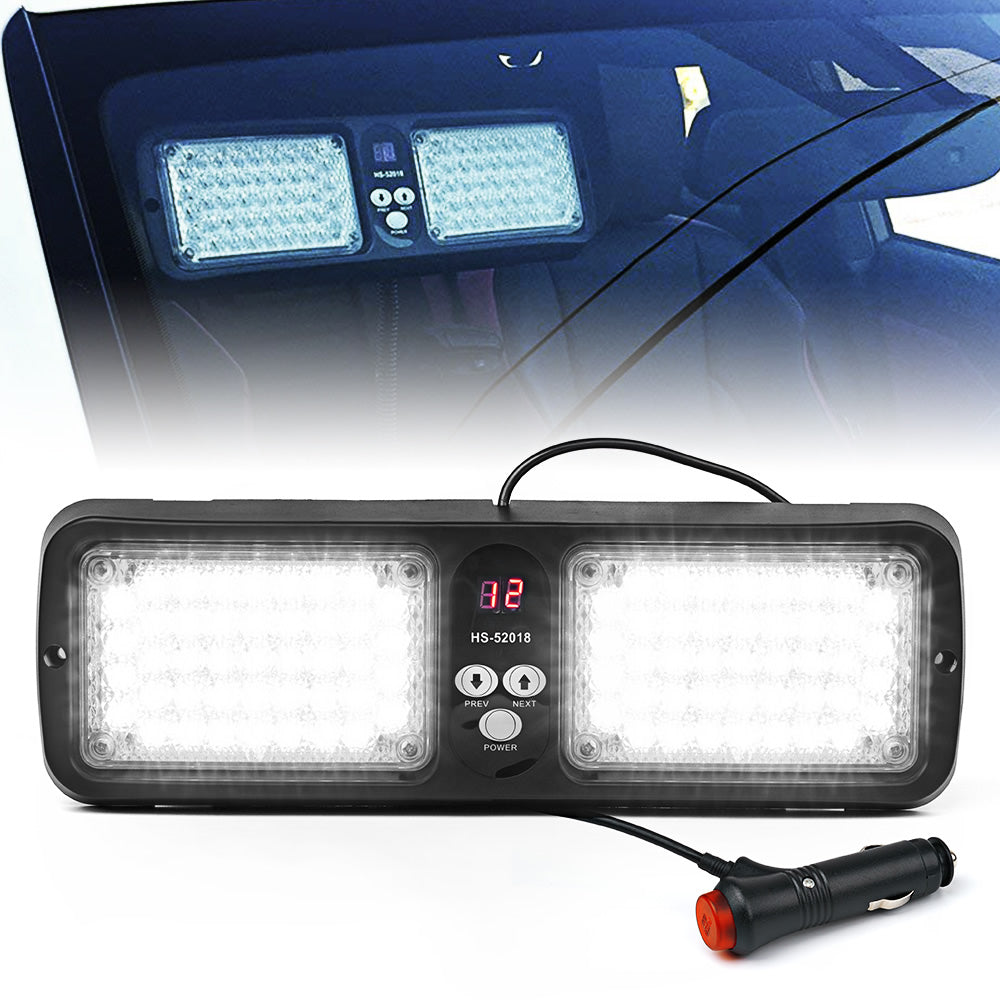 Front Rear Windshield LED Visor Strobe Light | Trap Series